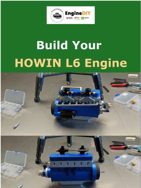 Enginediy: How to Build HOWIN L6 Engine Model That Work | Milled