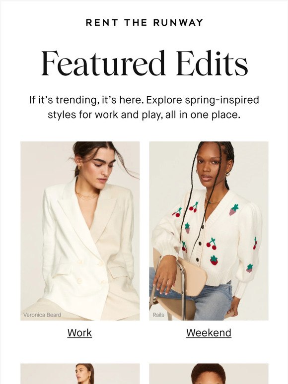 Rent the Runway: Spring Things: must-rent trends & styles | Milled