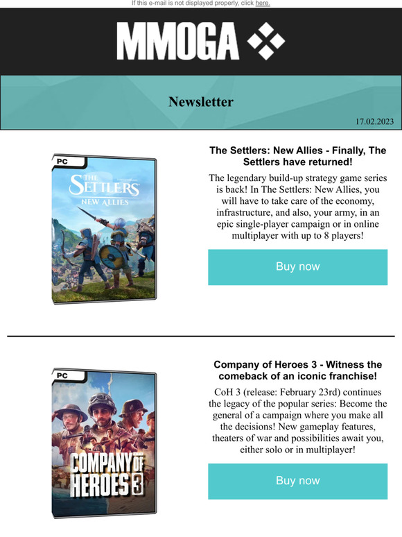 MMOGA: MMOGA - The Settlers - New Allies! Company of Heroes 3! Elderand ...