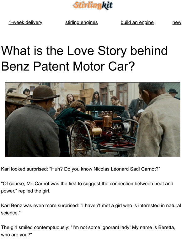 stirlingkit: What is the Love Story behind Benz Patent Motor Car? | Milled