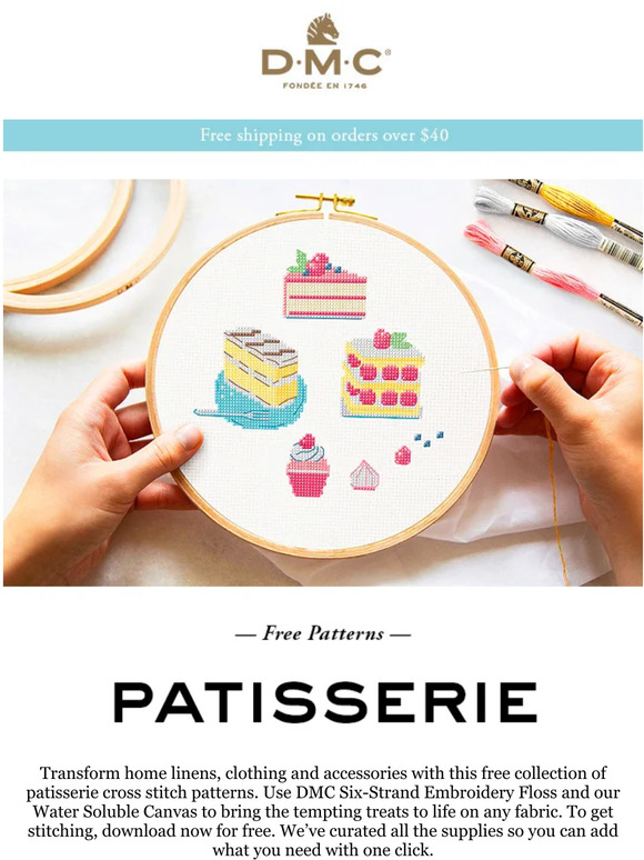 DMC: Free Patterns: Patisserie 🍰 | Milled