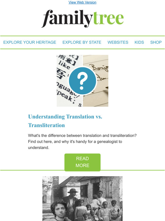 Family Tree Magazine: Translation vs. Transliteration: What ...