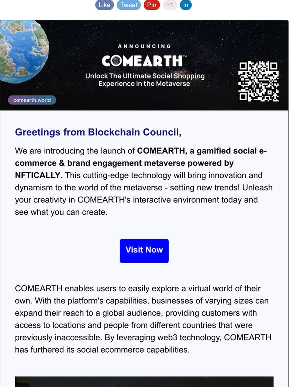 Blockchain Council: Discover the Exciting New World of COMEARTH: A ...