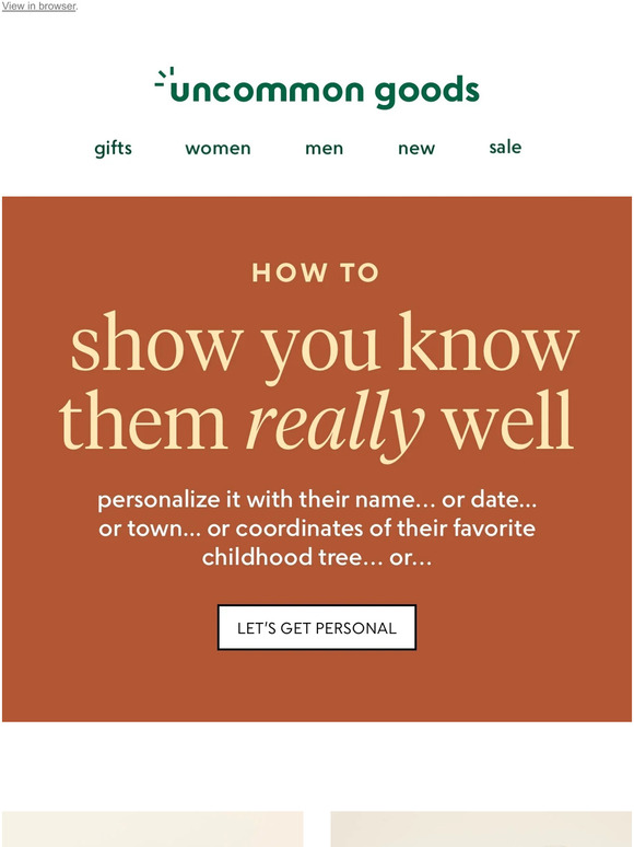 UncommonGoods: How to show you know them really well | Milled