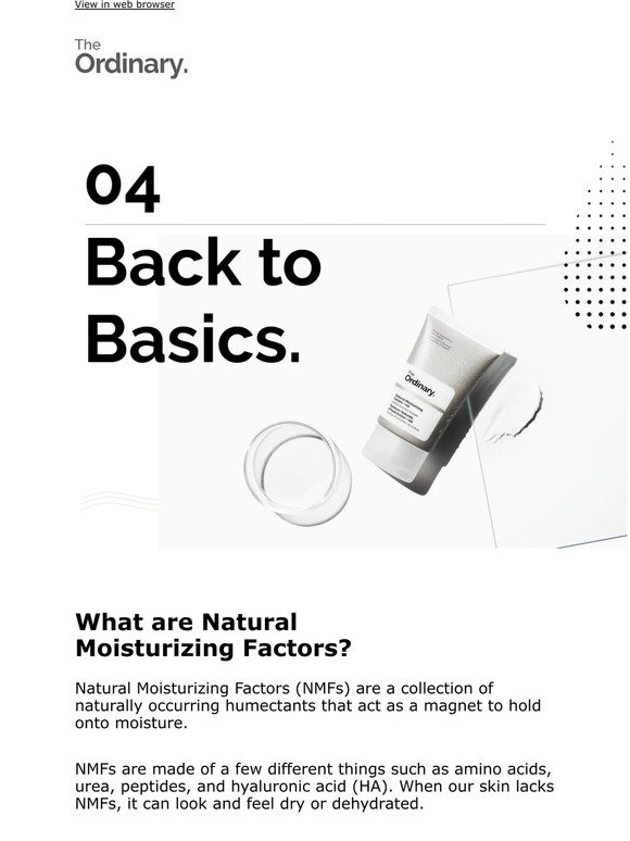 DECIEM: What are Natural Moisturizing Factors? | Milled