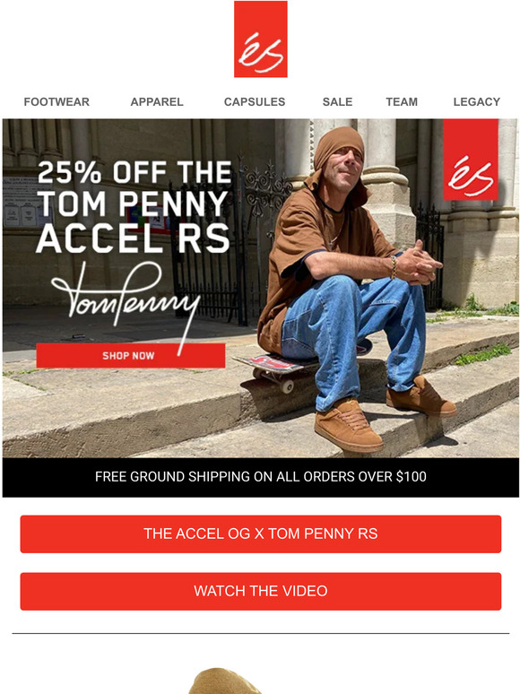 éS Skateboarding: The Accel OG X Tom Penny RS | 25% Off for A Limited ...