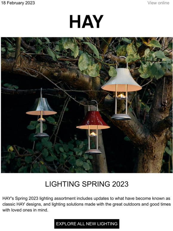 HAY: Introducing New Lighting Launches Spring 2023 | Milled