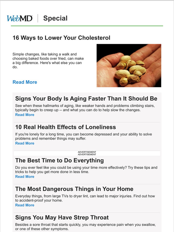 WebMD: 16 Ways to Lower Your Cholesterol | Milled