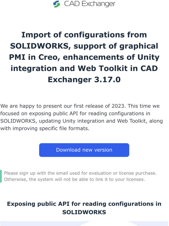 CADEX: Import of configurations from SOLIDWORKS, support of graphical ... CADEX: Import of configurations from SOLIDWORKS, support of graphical ...