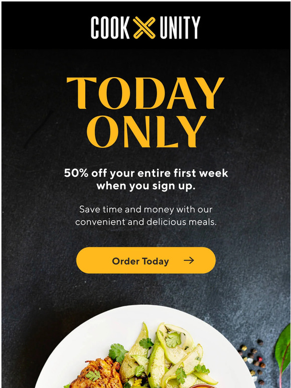 Cook Unity: How much do we love our customers? 50% Off! | Milled