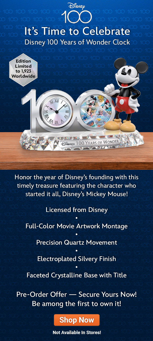 Bradford Exchange: Disney's Centennial Inspires a Wondrous Timepiece ...