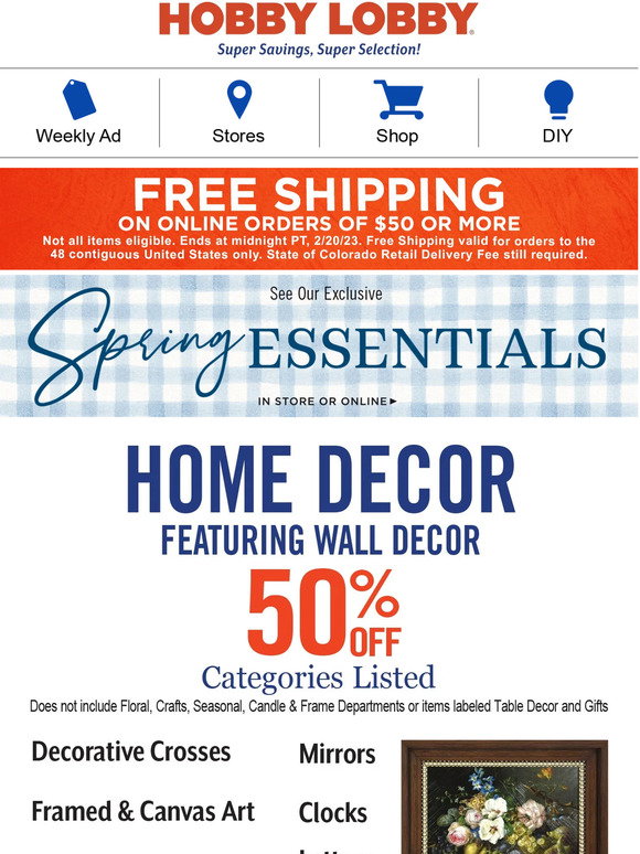 Hobby Lobby: Happy Sunday, Happy Savings! | Milled
