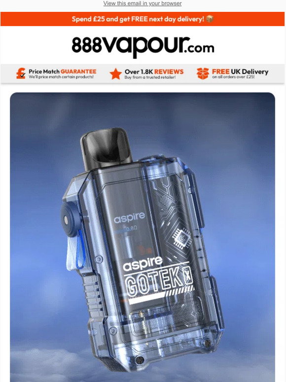 888 Vapour: Introducing the BRAND NEW Aspire Gotek X Kit!😱 | Milled