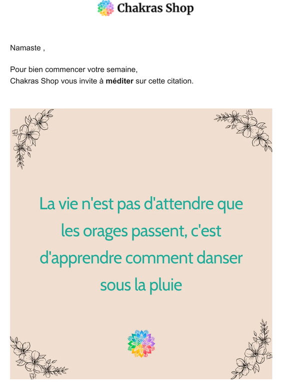 Chakras Shop: Votre citation de la semaine 🌸 | Milled
