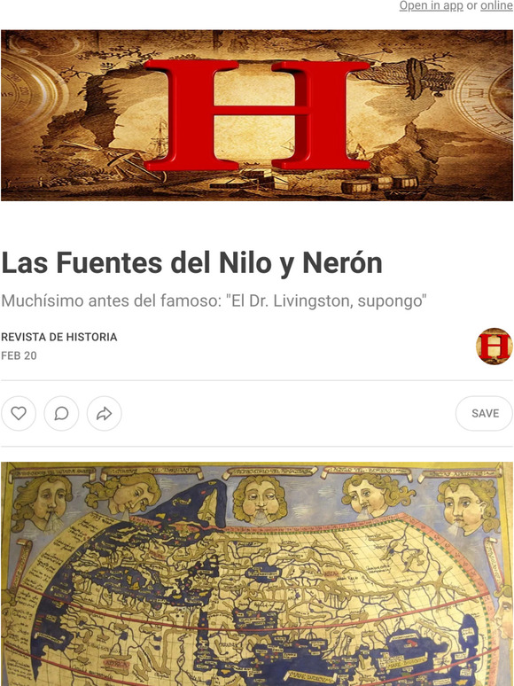 Revista de Historia: Las Fuentes del Nilo y Nerón | Milled