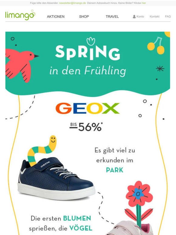 Limango: ️ Die NEUE Kollektion! 💙 GEOX! 💛 Jetzt auschecken! 💚 | Milled