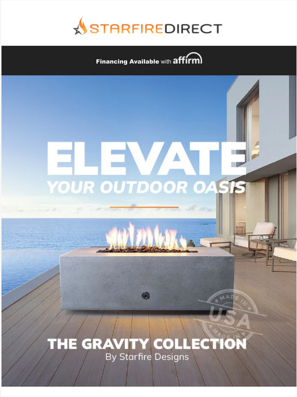 Starfire: Gravity Fire Pits: Concrete Fire Pits Made in the USA 🇺🇸 | Milled