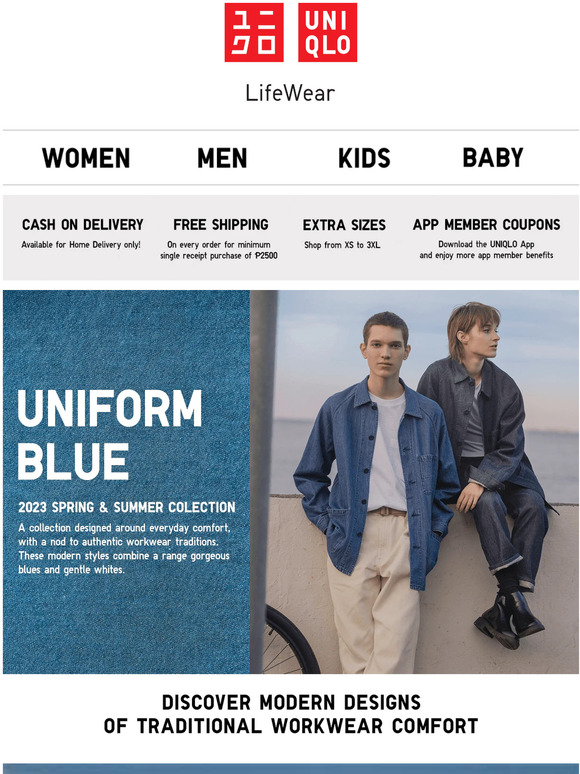 UNIQLO: Hey, enjoy everyday comfort with the Uniform Blue Collection ...