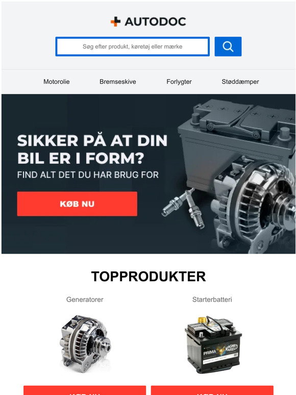 Autodoc: 🚗 Er det ikke tid til at friske din bil op? | Milled