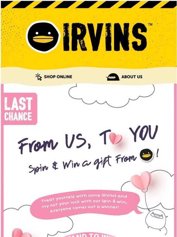 Irvins: Don't forget to claim your gift! 🎁 | Milled