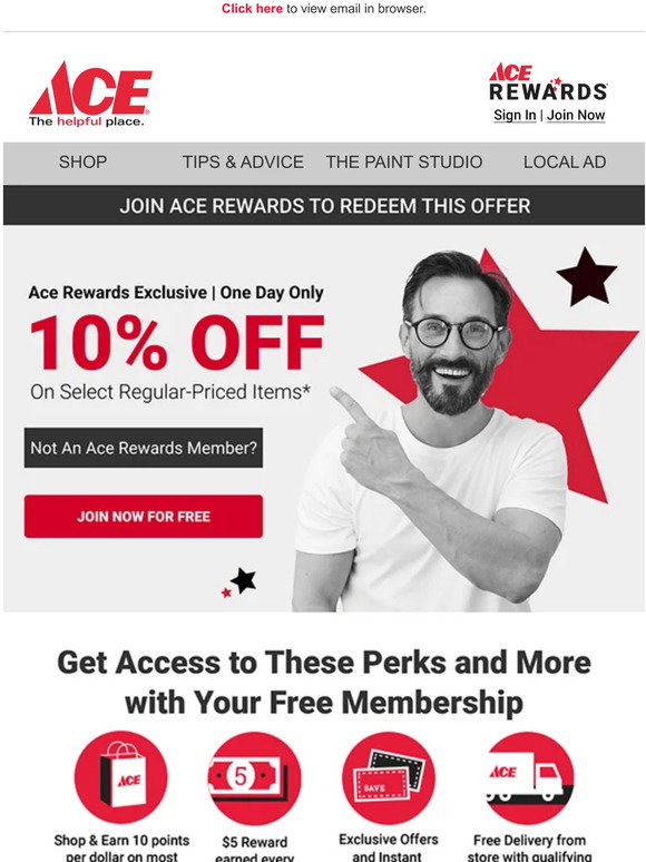 Ace Hardware Email Newsletters: Shop Sales, Discounts, and Coupon Codes