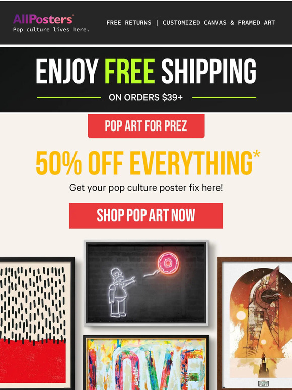 All Posters Email Newsletters: Shop Sales, Discounts, and Coupon Codes