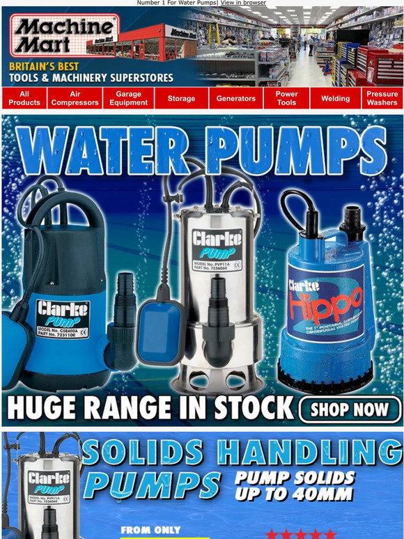 Machine Mart: Pumps - All Types & Sizes Now! In-Stores & Online | Milled