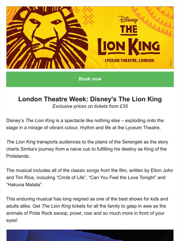 SeatPlan: Disney's The Lion King - Tickets from £35 | Milled