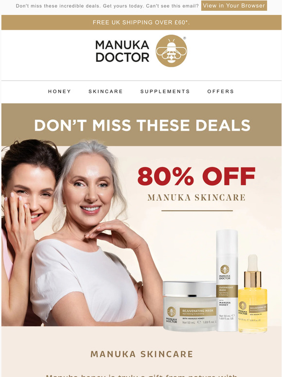 Manuka Doctor: Manuka Skincare From £3 | Milled