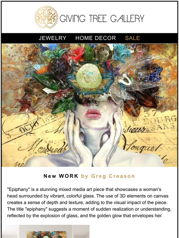 The Giving Tree Gallery: New 3D Art Glass Wall Art by Greg Creason | Milled