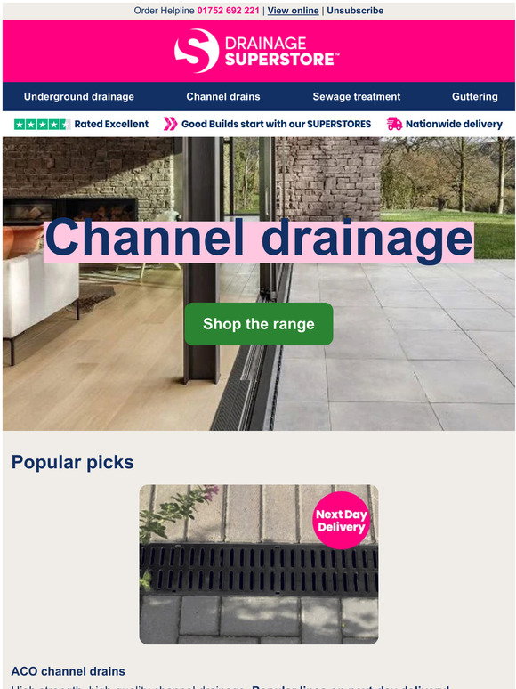 Drainage Superstore: Your one stop shop for channel drainage | Milled