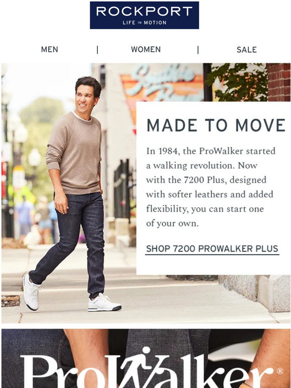 Rockport: The ProWalker: Walking comfort starts here. | Milled