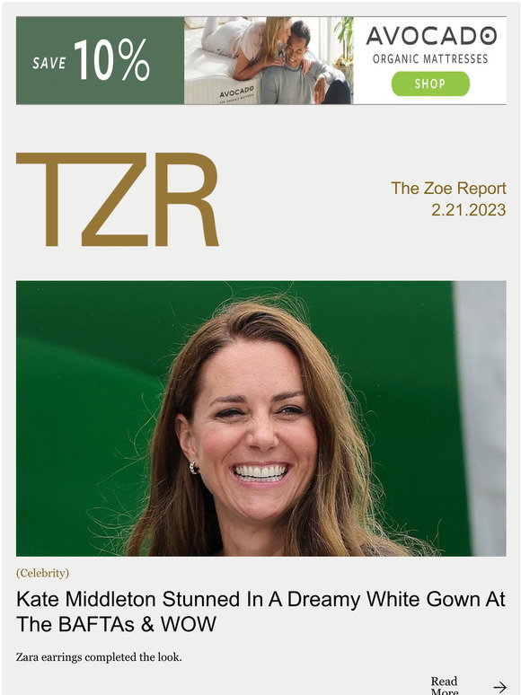 The Zoe Report: Kate Middleton Stunned In A Dreamy White Gown At The ...