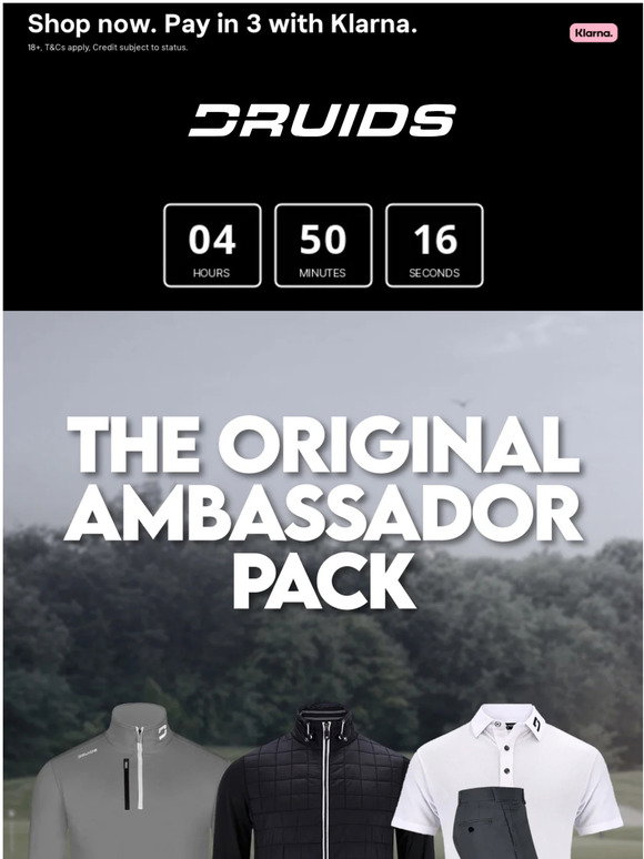 Druids Golf: THE JACKET IS BACK : THE ORIGINAL AMBASSADOR PACK IS HERE ...