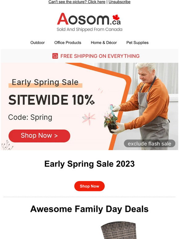 Aosom: 2023 Aosom Early Spring Sale | Milled