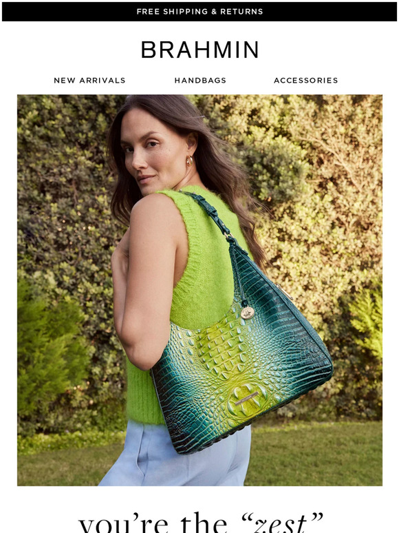 Brahmin Handbags: Now trending: Zesty Green 💚 | Milled