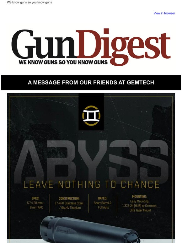 Gun Digest Store: Check Out the NEW Gemtech ABYSS 5.56 | Milled