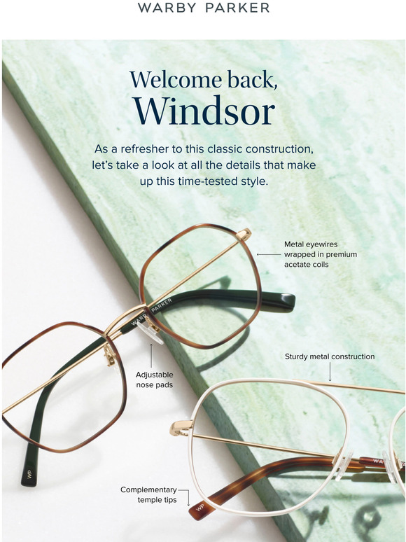 Warby Parker: New! Windsor frames are back. | Milled