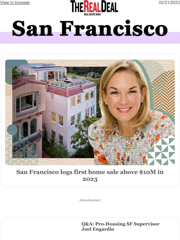 The Real Deal: SF's first $10M+ home sale of 2023... and other top Bay ...