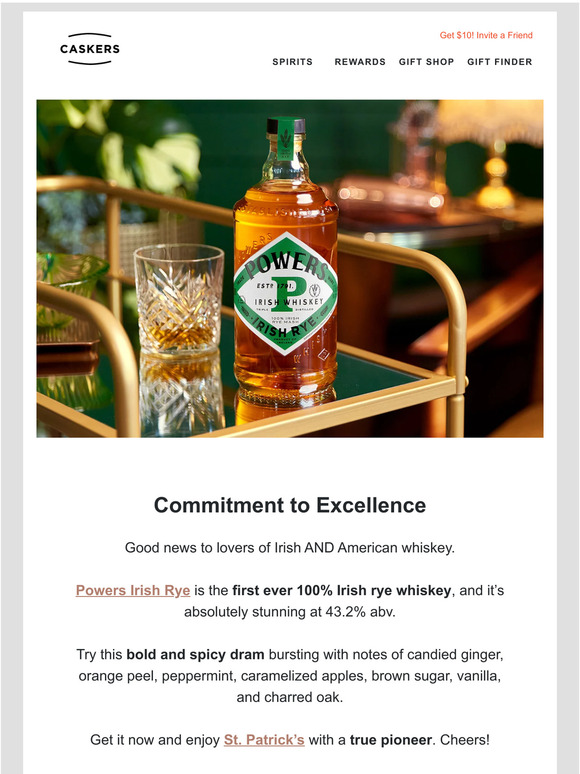 Caskers: Powers Irish Rye ☘️try the 100% Irish rye | Milled