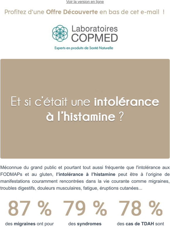 Copmed: Migraines, fatigue, troubles digestifs, problèmes de peau ...