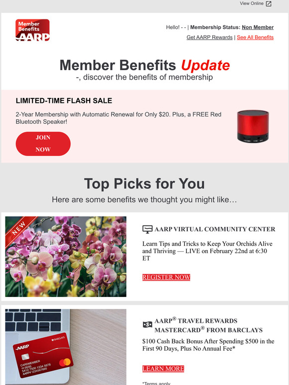 AARP: Your Member Benefits Update | Milled