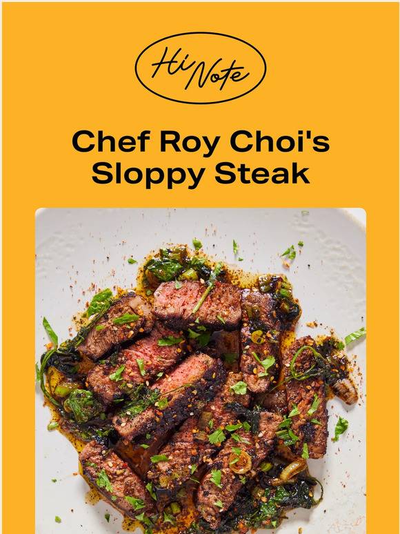 Hi Note: Indulge in the savory flavors of Chef Roy Choi's Sloppy Steak ...