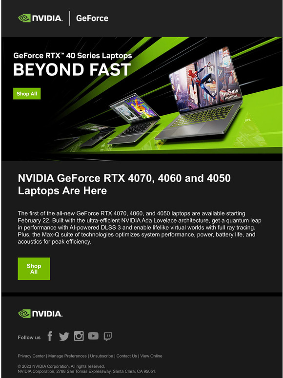 Nvidia: GeForce RTX 4070, 4060, and 4050 Laptops Now Available | Milled