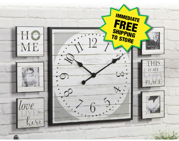 Menards: 7 Piece Gallery Clock Set for $14.99! | Milled