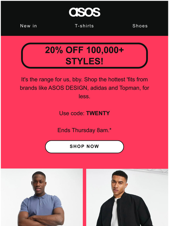 ASOS: 20% off 100,000+ styles! | Milled