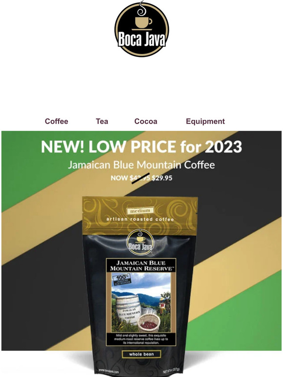 Boca Java Coffee: Price Drop 🚨 Jamaican Blue Mountain Coffee | Milled