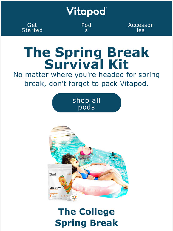 Vitapod: Your Spring Break Survival Kit | Milled