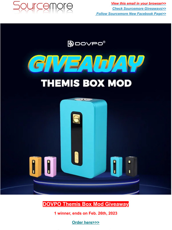 Sourcemore: DOVPO Themis Box Mod Giveaway 🔥 In Stock: Lost Vape Thelema ...