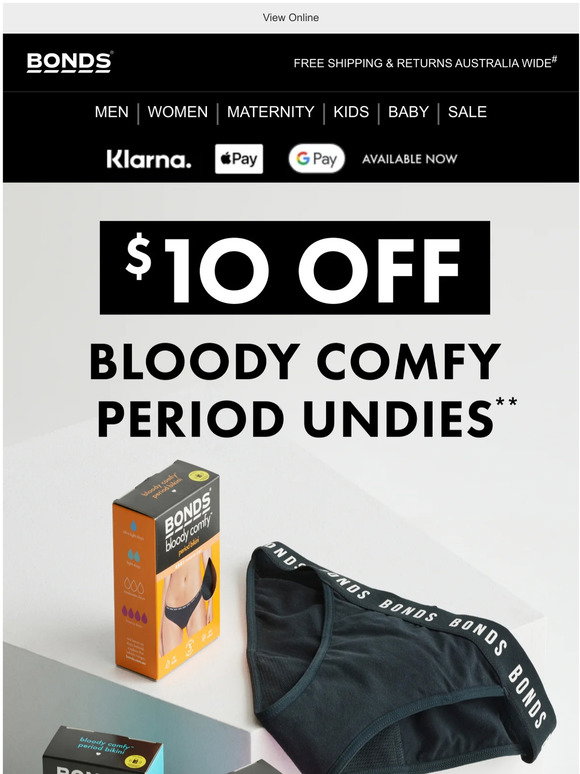 Bonds: $10 Off Period Undies ️‍🔥 | Milled